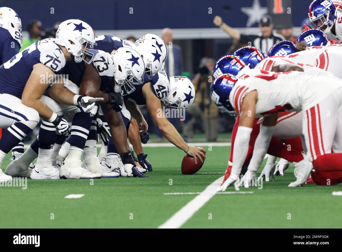 Dallas Cowboys line of scrimmage during an NFL football game against ...