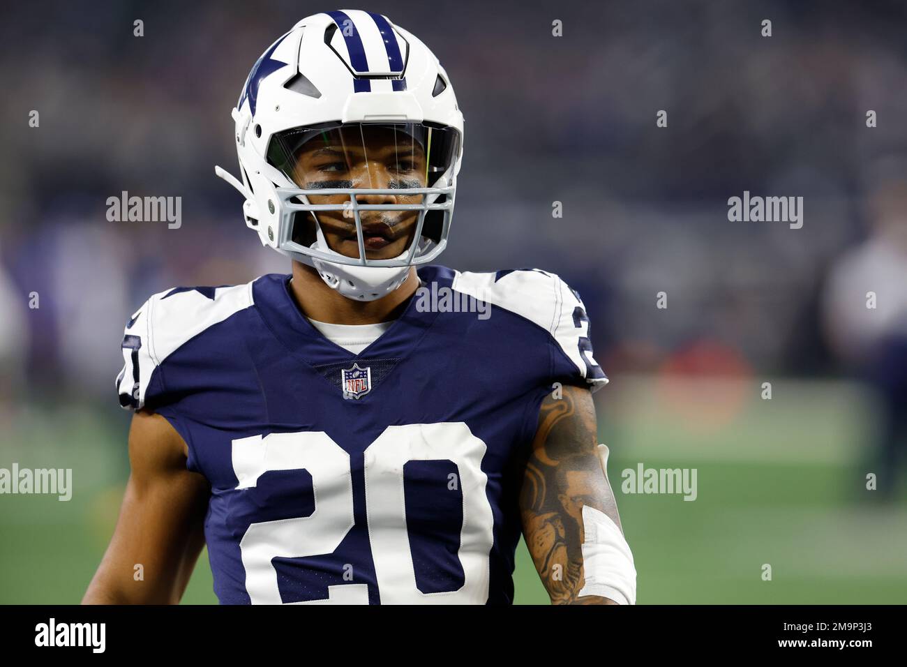 Dallas Cowboys running back Tony Pollard (20) during pregame warmups ...