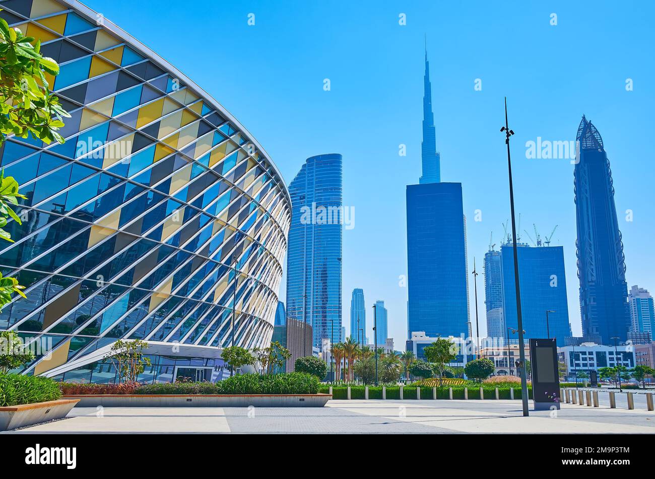 DUBAI, UAE - MARCH 6, 2020: Coca-Cola Arena with futuristic glass ...