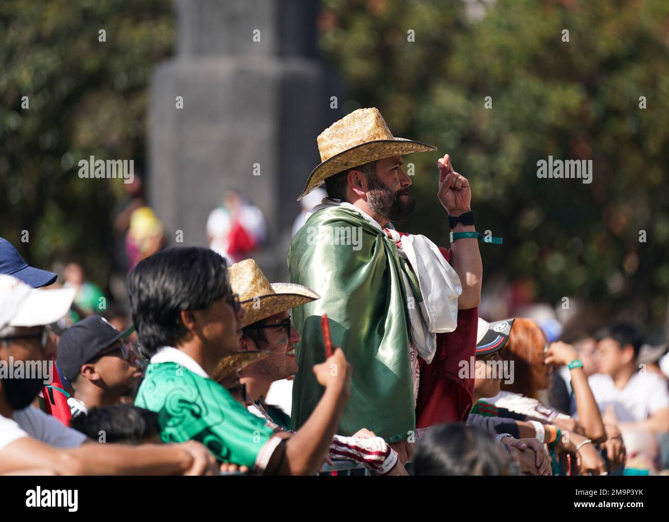 Mexican fans watch their team's soccer match against Argentina at the ...