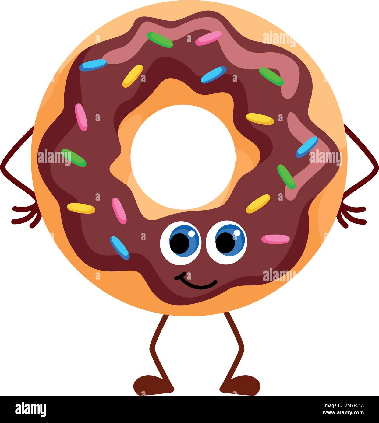 Funny donut character chocolate Cut Out Stock Images & Pictures - Alamy