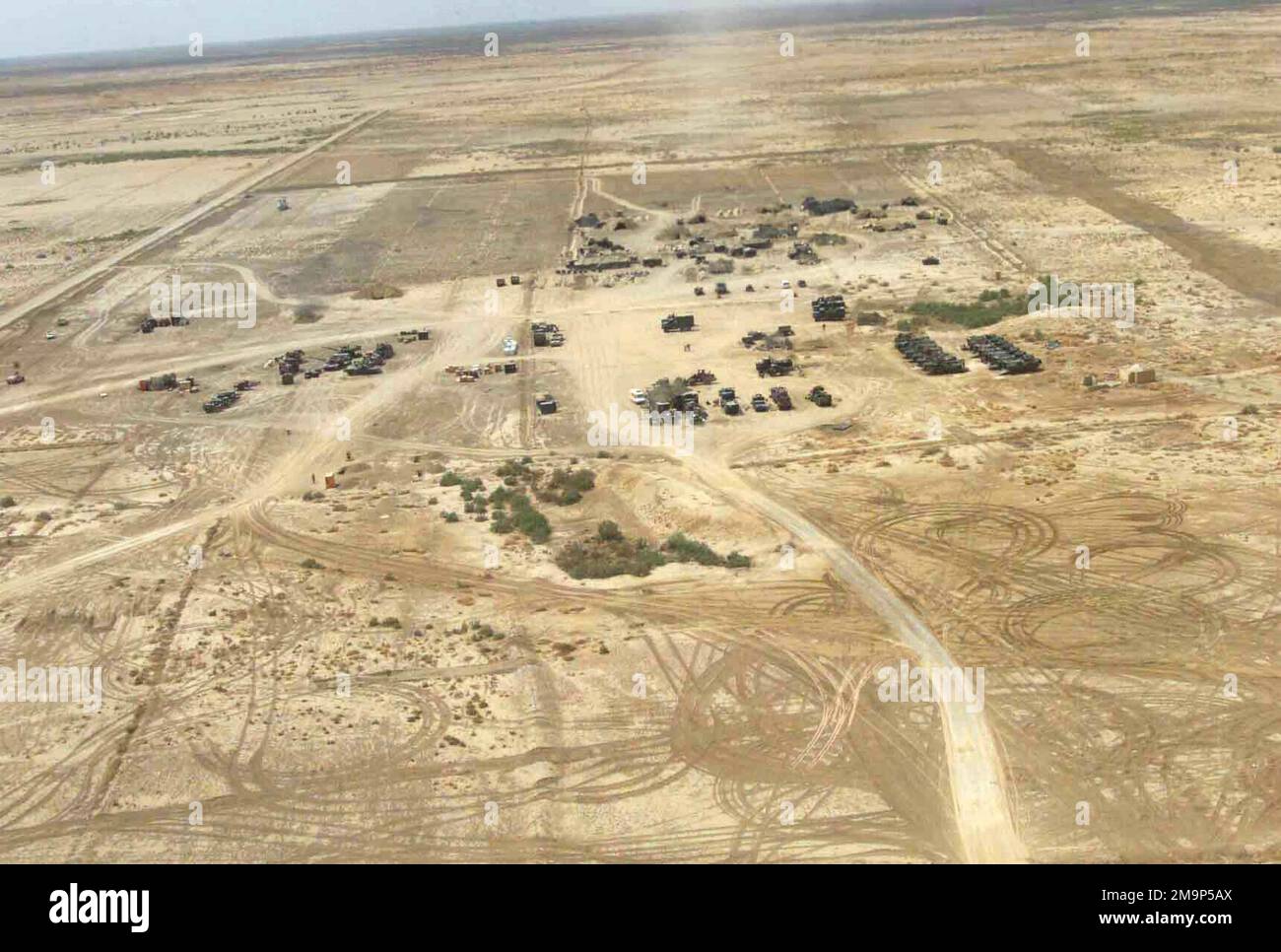 Aerial view of Camp Fenway, operated by US Marine Corps (USMC) Marines ...