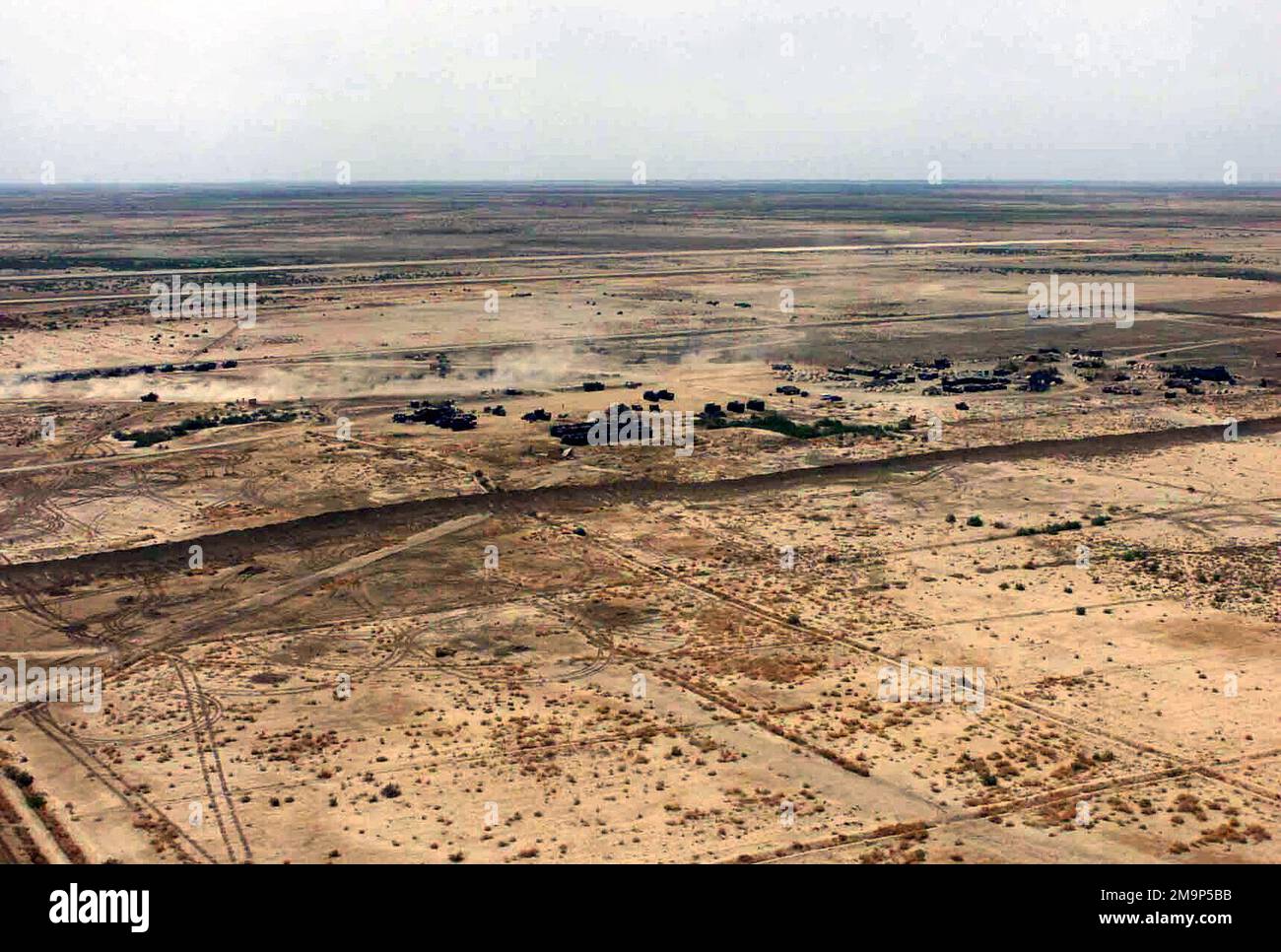 Aerial view of Camp Fenway, operated by US Marine Corps (USMC) Marines ...