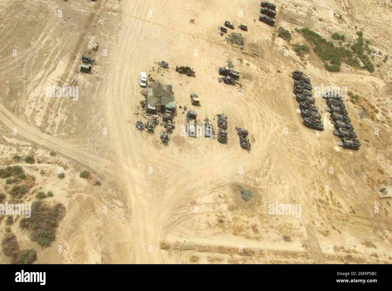 Aerial view of Camp Fenway, operated by US Marine Corps (USMC) Marines ...