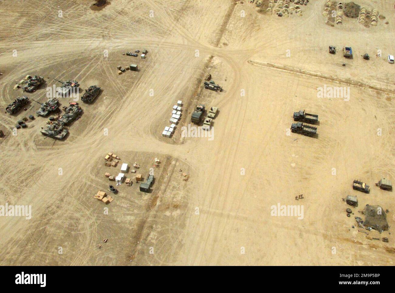 Aerial view of Camp Fenway, operated by US Marine Corps (USMC) Marines ...