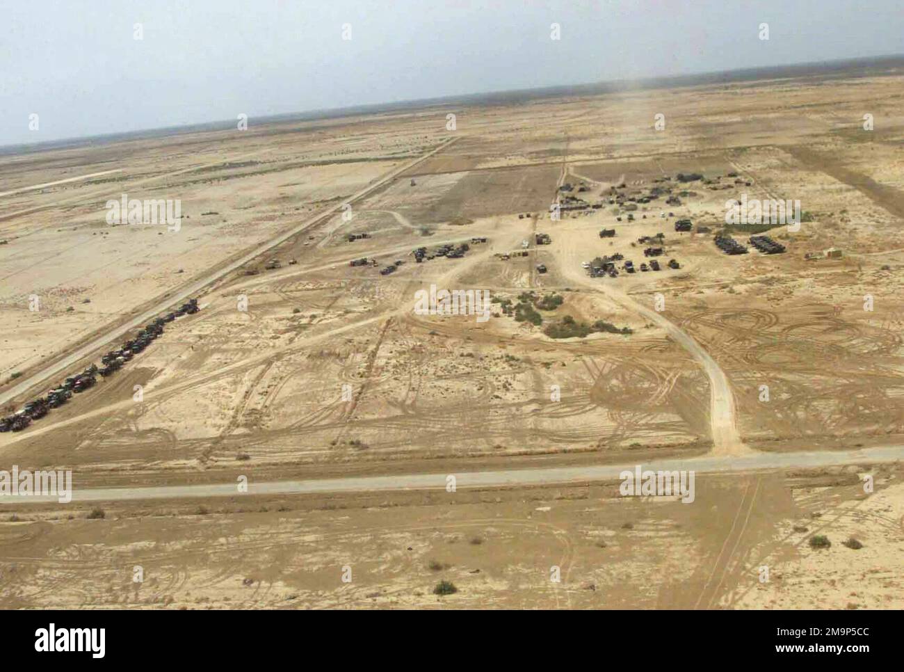 Aerial view of Camp Fenway, operated by US Marine Corps (USMC) Marines ...