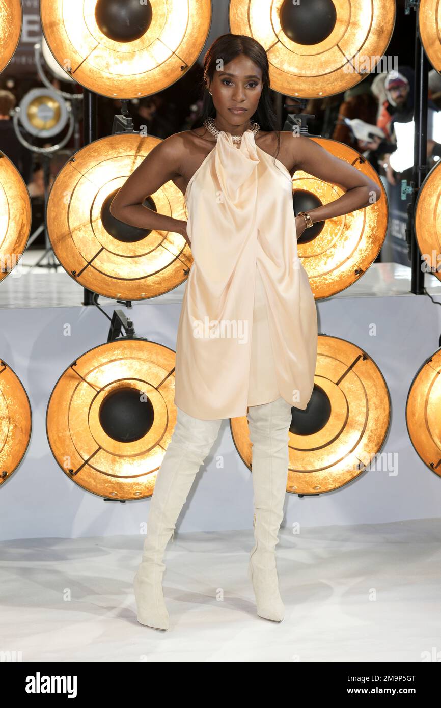 Nimi Blackwell poses for photographers upon arrival at the UK premiere ...