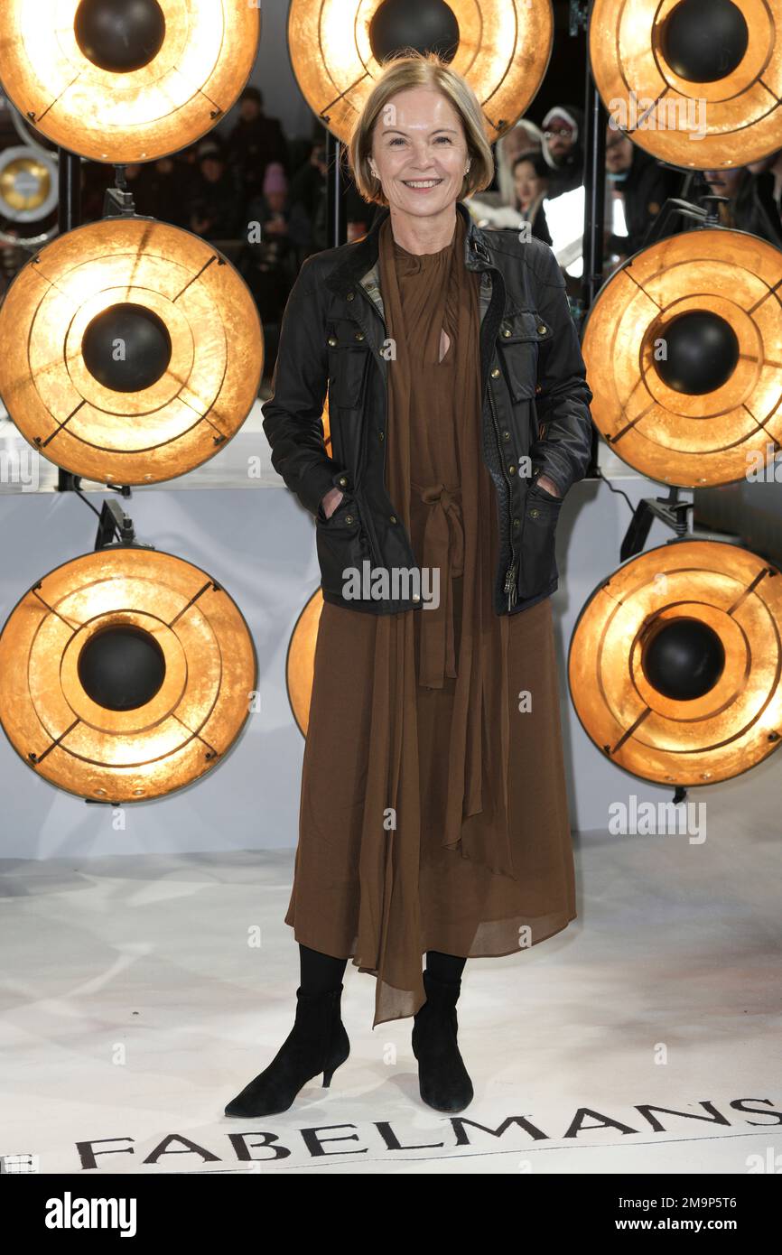 Mariella Frostrup poses for photographers upon arrival at the UK ...
