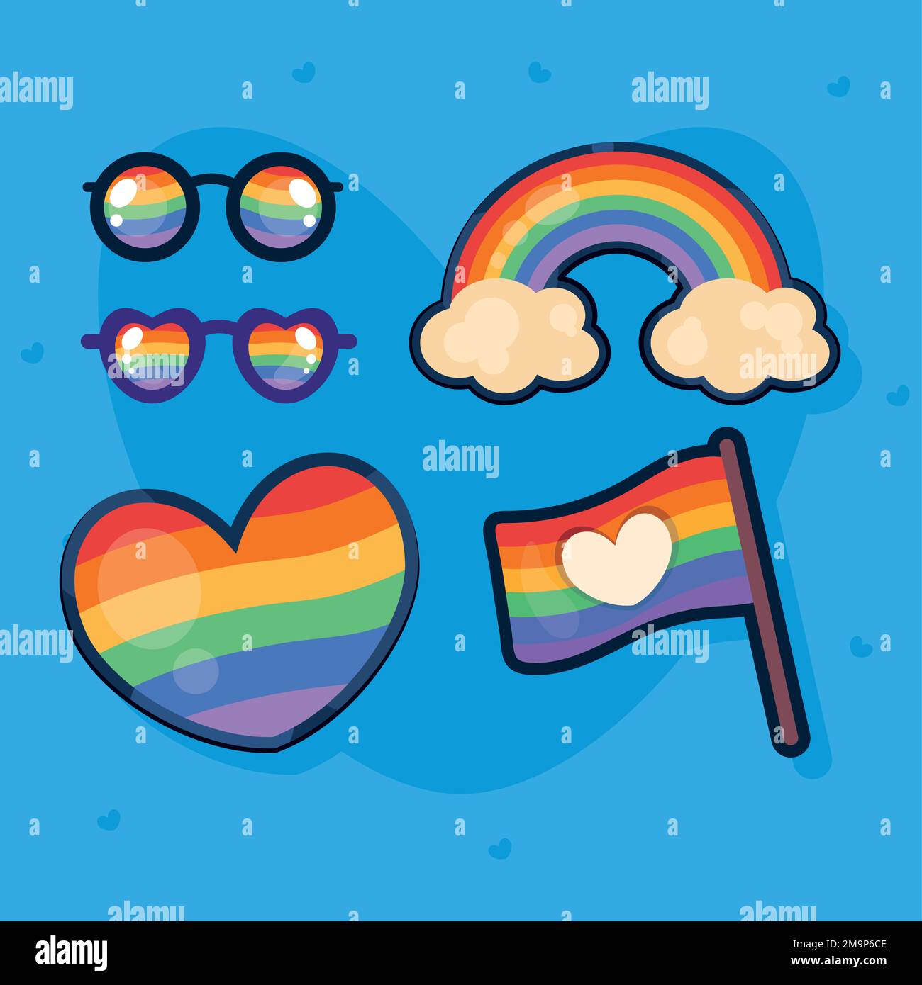 five lgbti pride set icons Stock Vector Image & Art - Alamy