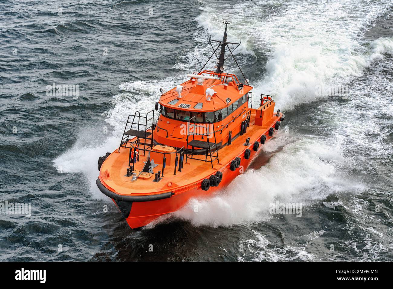 An Estonian pilot boat at the Port of Tallinn Stock Photo - Alamy