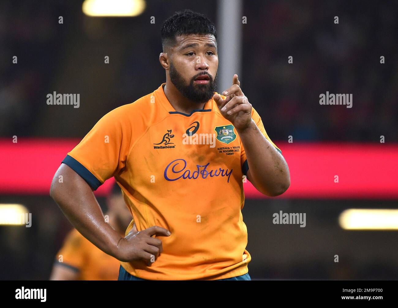 Australia's Folau Fainga during the rugby union international match ...
