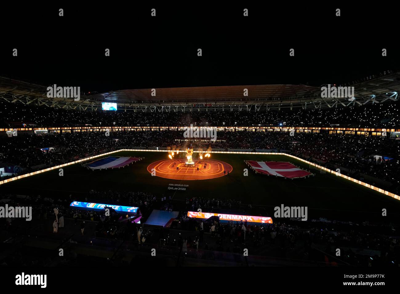 Firecrackers explode before the start of the World Cup group D soccer ...