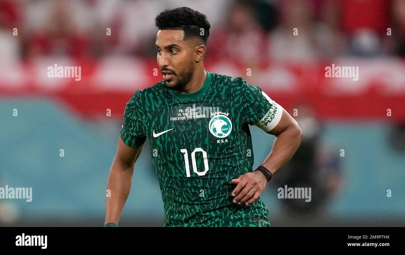Saudi Arabia's Salem Al-Dawsari in action during the World Cup group C ...