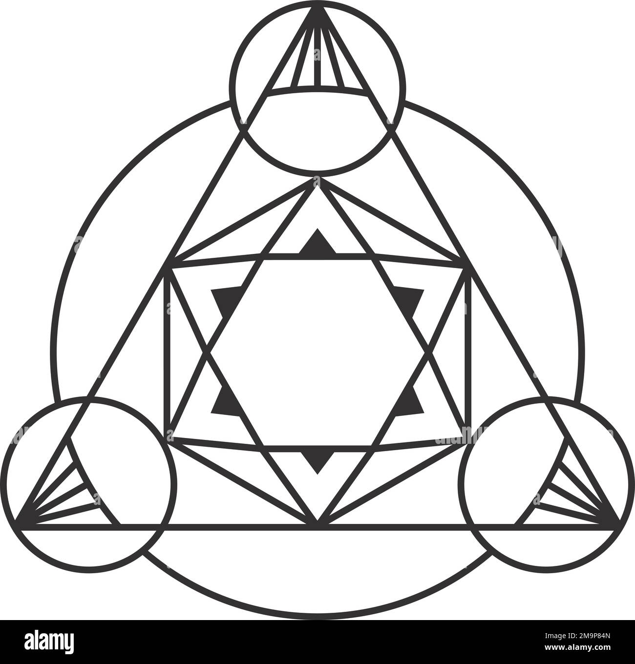 Mystic emblem template. Spiritual element. Occult shape Stock Vector ...