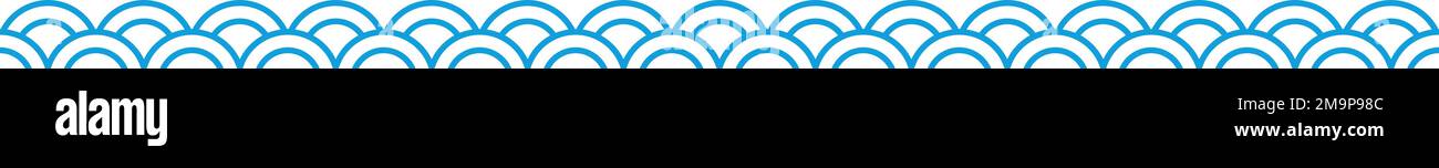 Ocean surface seamless pattern. Sea waves border Stock Vector Image ...