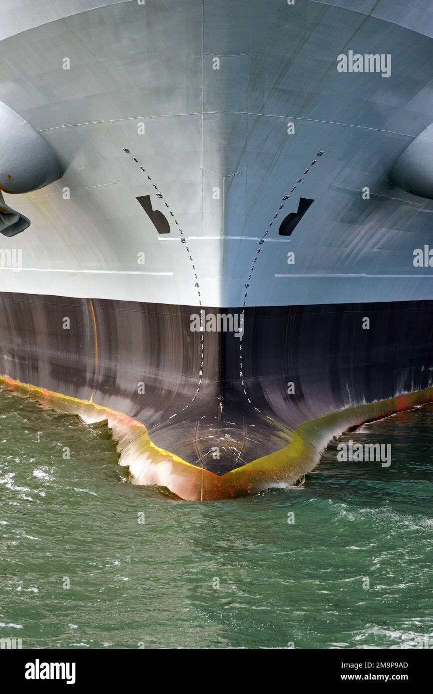 Detail view of a ship's bow Stock Photo - Alamy