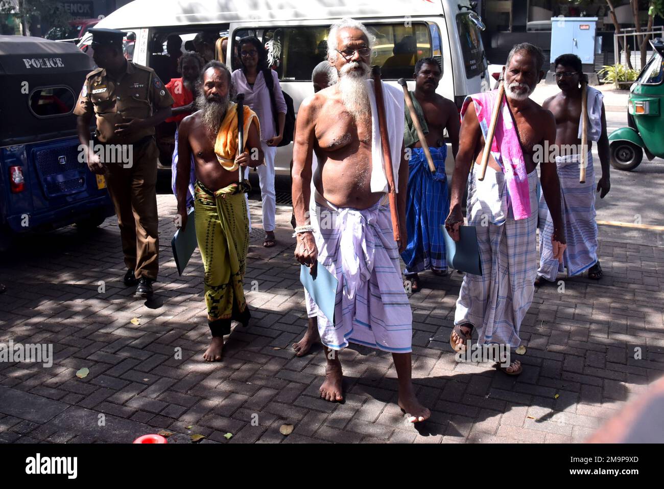 Colombo, Sri Lanka. 18th Jan, 2023. Vedda Chief Uruwarige Wannila Attho ...