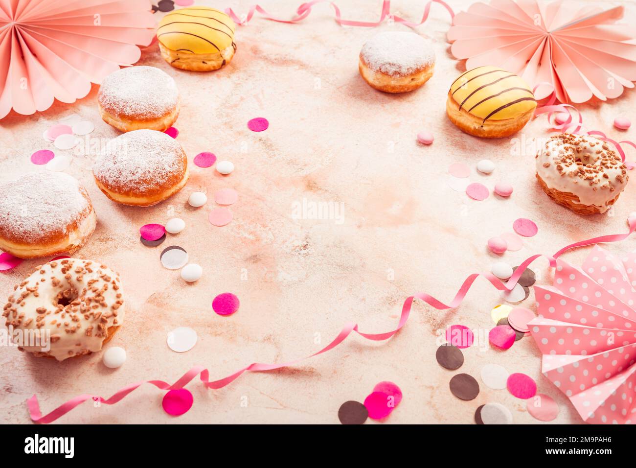Traditional Berliner for carnival and party. German Krapfen or donuts ...