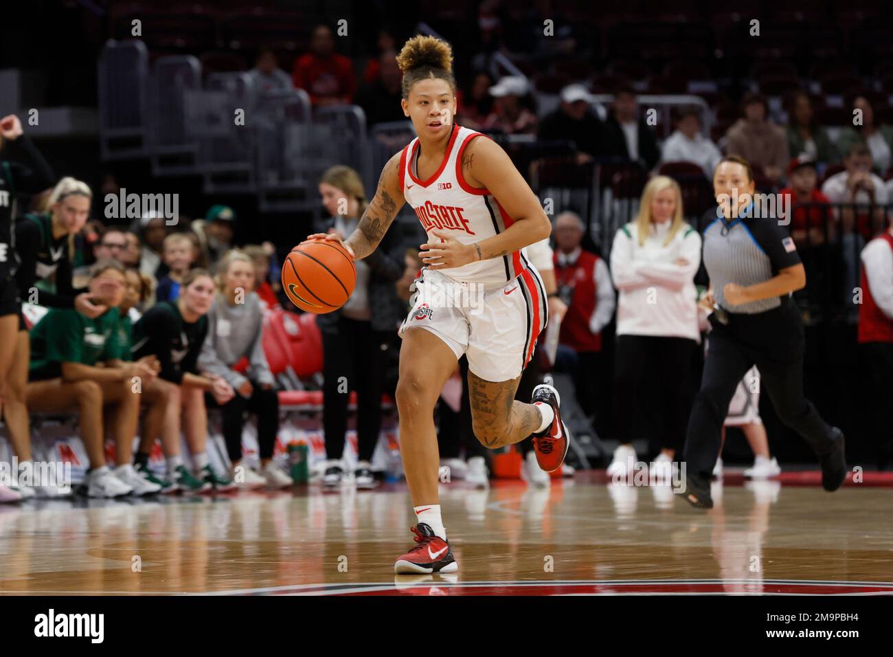 Ohio State's Rikki Harris plays against Wright State during an NCAA ...