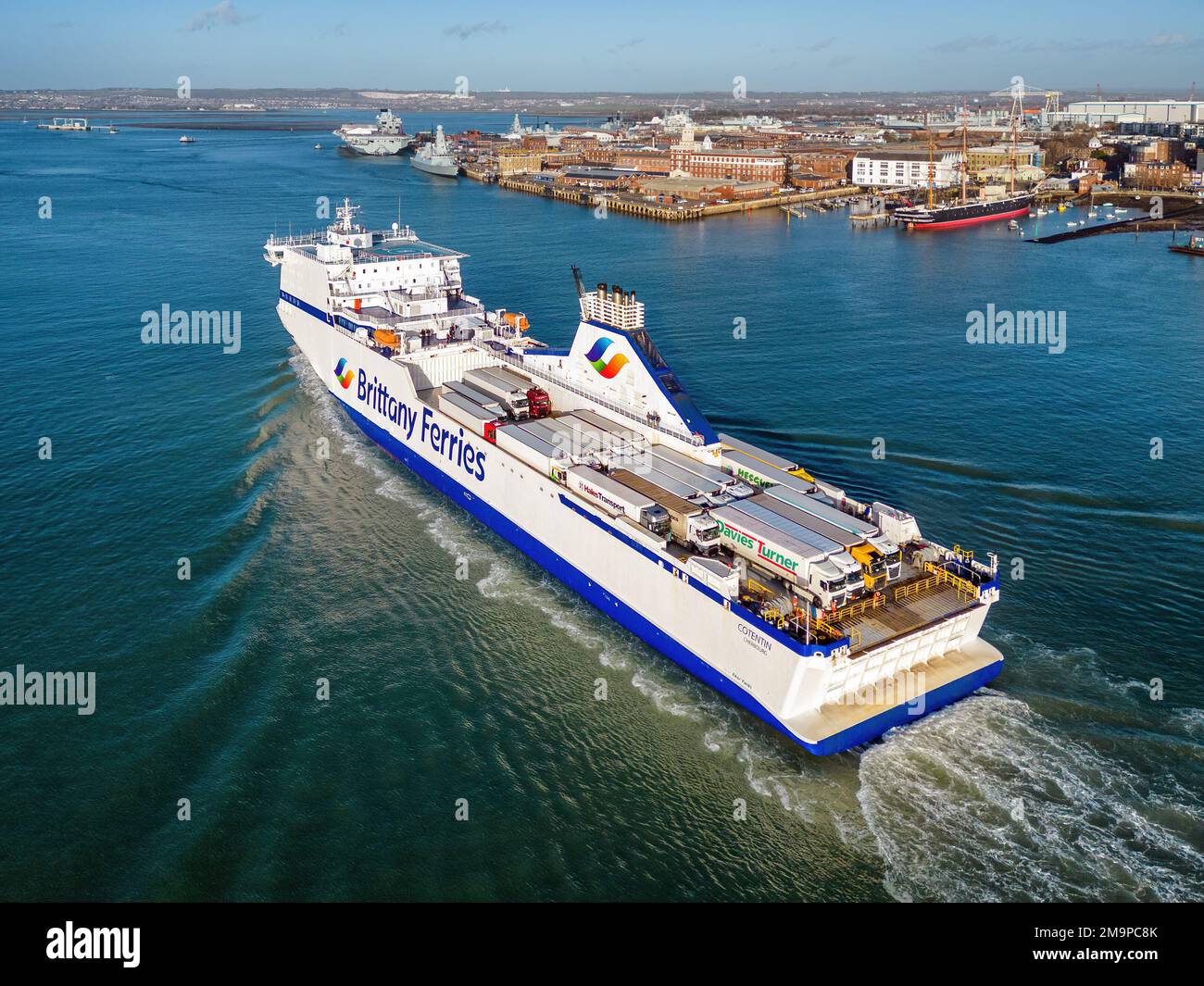The French cross-Channel RO-RO ferry Cotentin operated by Brittany ...