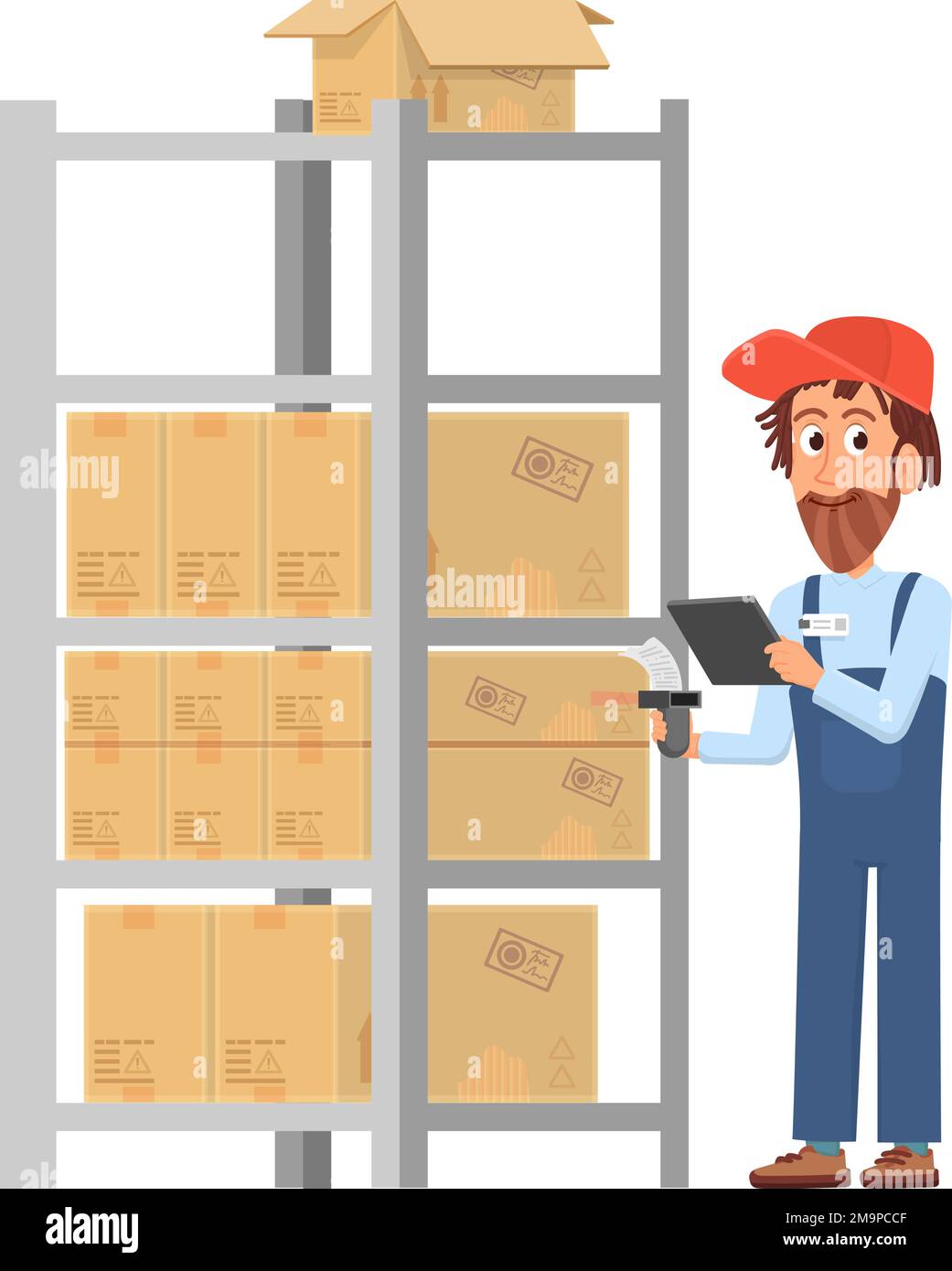 Warehouse worker safety Stock Vector Images - Alamy