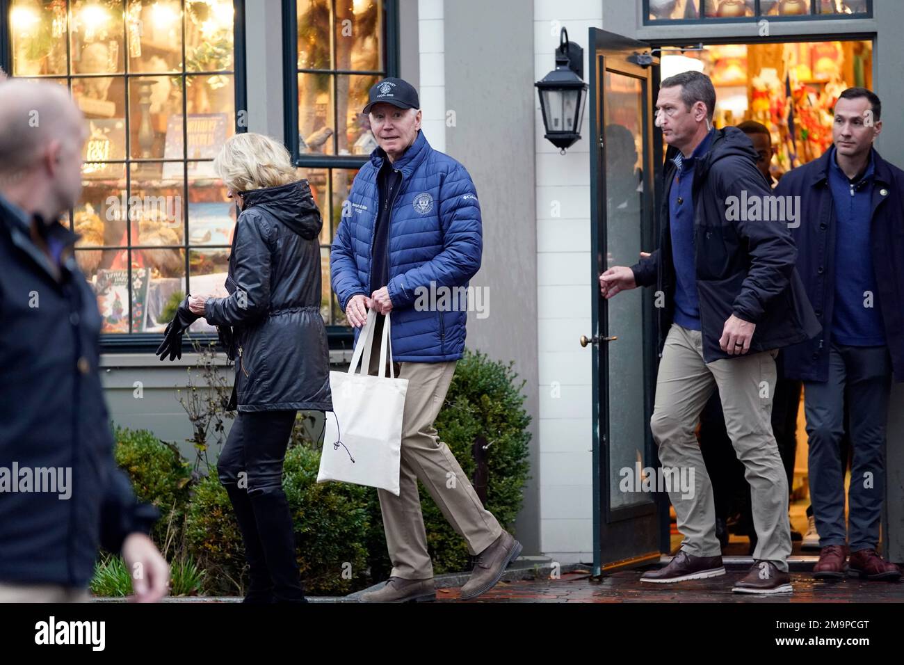President Joe Biden and first lady Jill Biden leave Nantucket Bookworks ...
