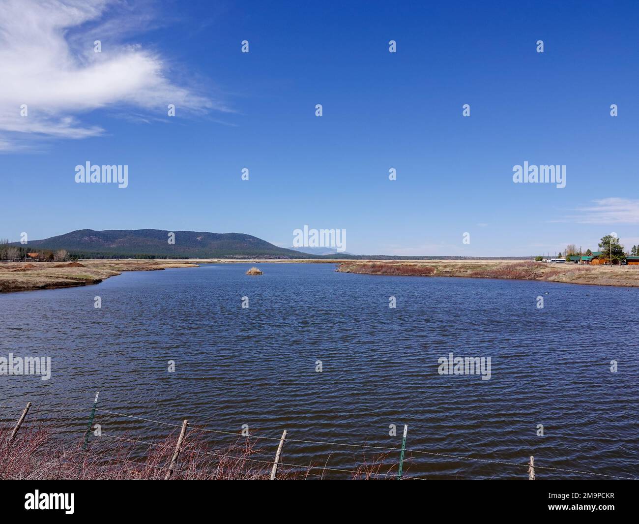 Wetter section of Mormon Lake, a shallow, intermittent lake, Pleasant ...