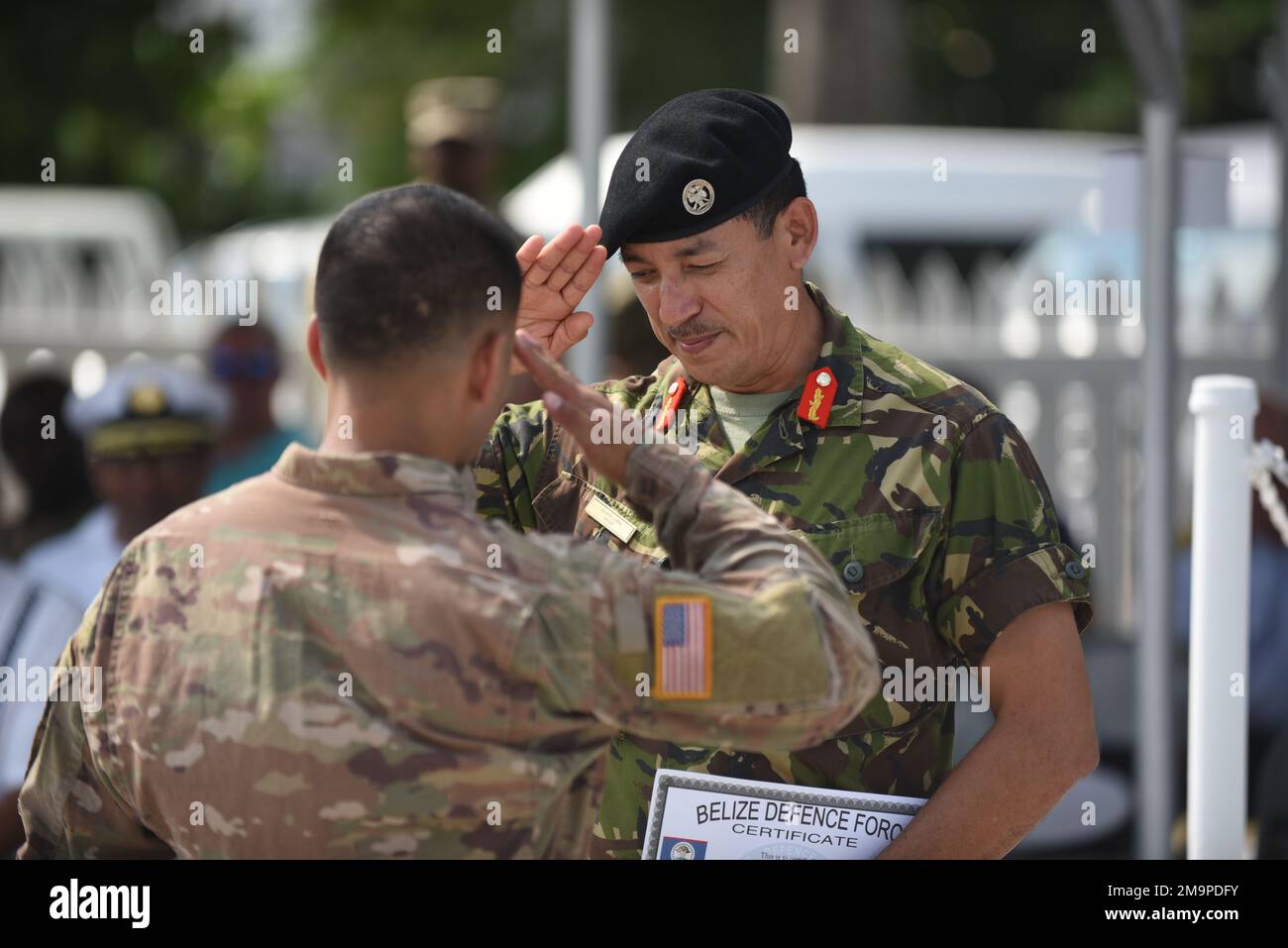 Commander of the Belize Defence Force, Brigadier General Asariel Loria ...