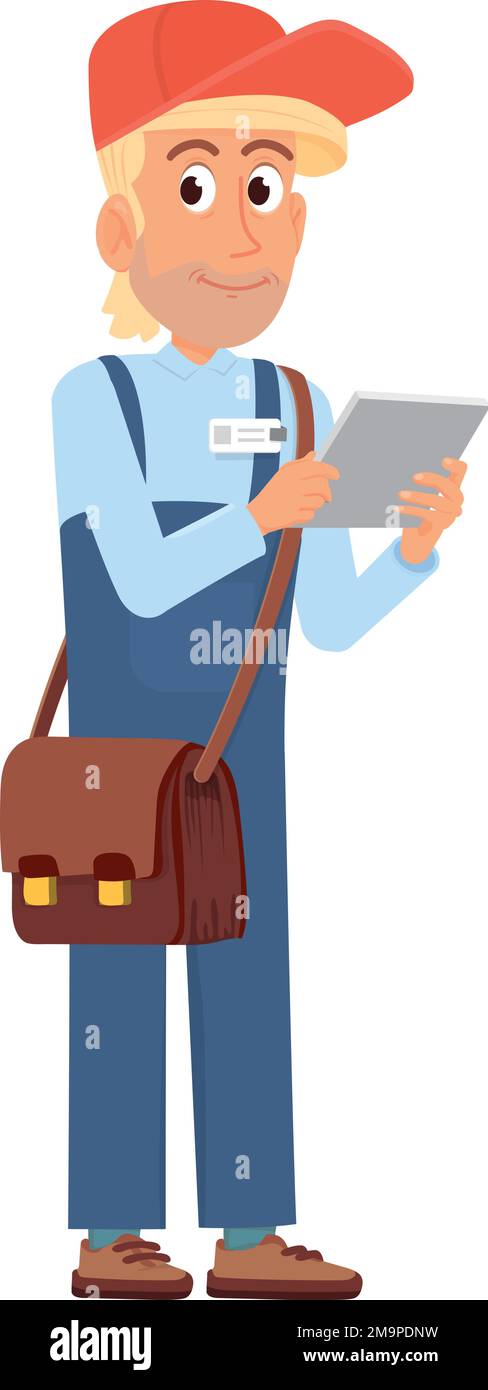 Tablet stock man in Stock Vector Images - Alamy