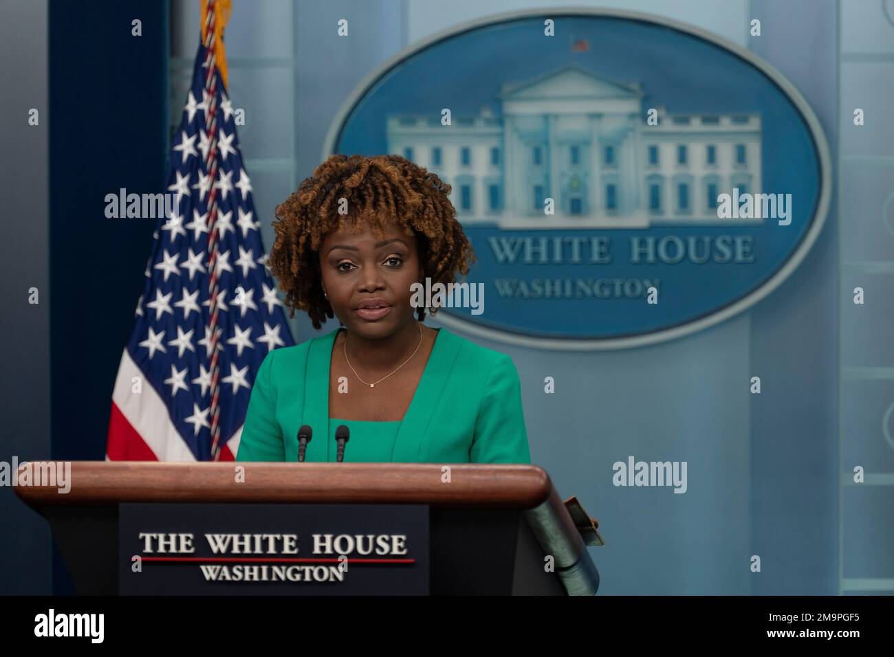 White House Press Secretary Karine Jean-Pierre conducts the daily press ...