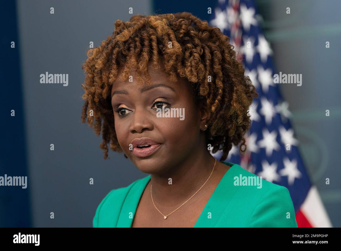 White House Press Secretary Karine Jean-Pierre conducts the daily press ...