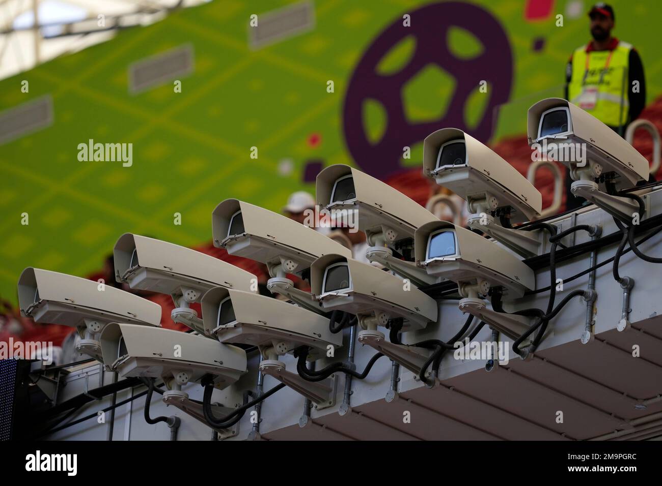 Security camera are set at the World Cup group A soccer match between ...