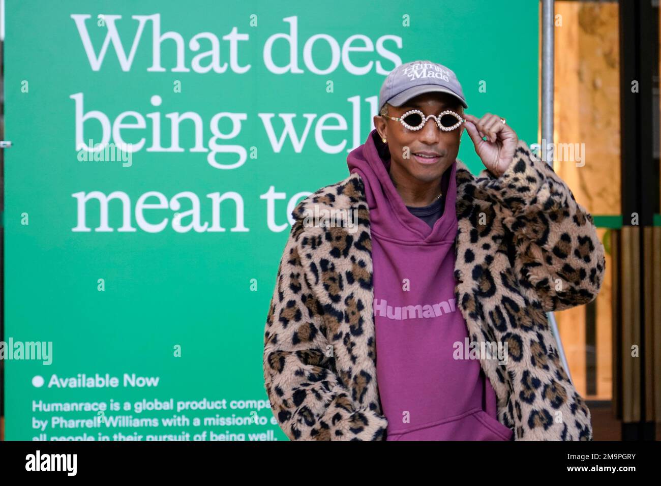 US artist Pharrell Williams poses for photographers during a photo call ...