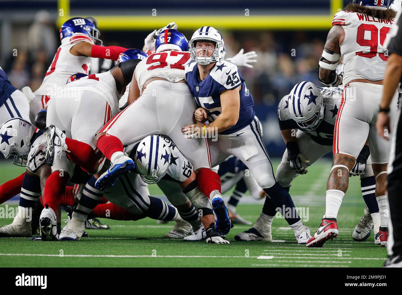 Dallas Cowboys long snapper Matt Overton (45) is seen during an NFL ...