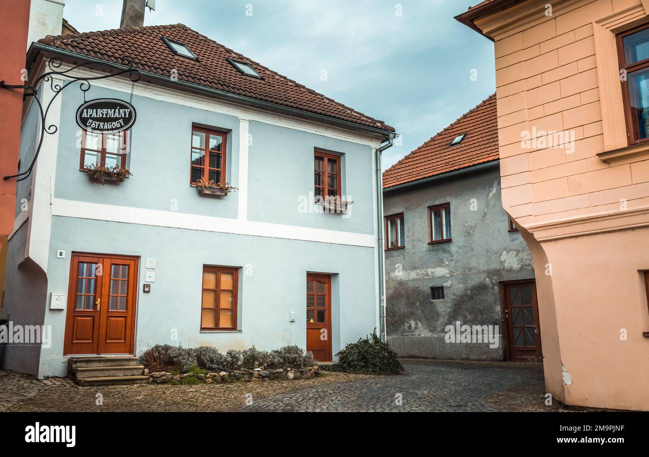 Trebic, Czech Republic - December 28, 2022: Old historical Jewish ...