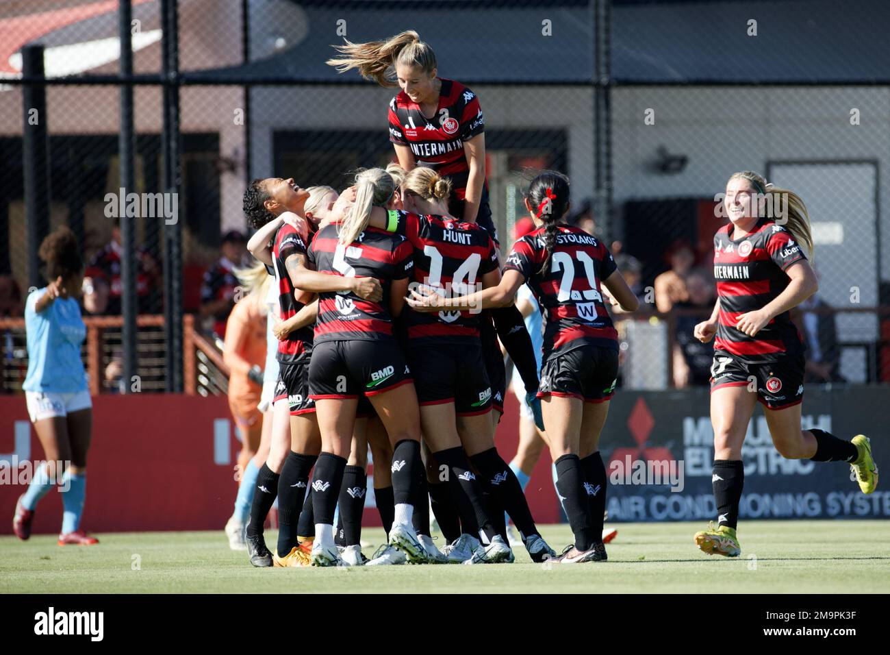 Wanderers players celebrates a goal during the match between Wanderers ...