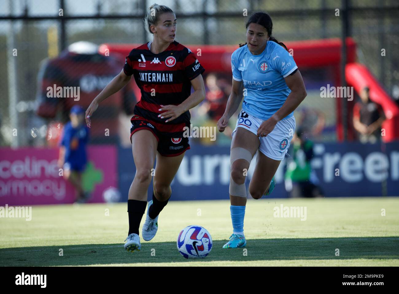 Danika Matos of the Wanderers controls the ball during the match ...