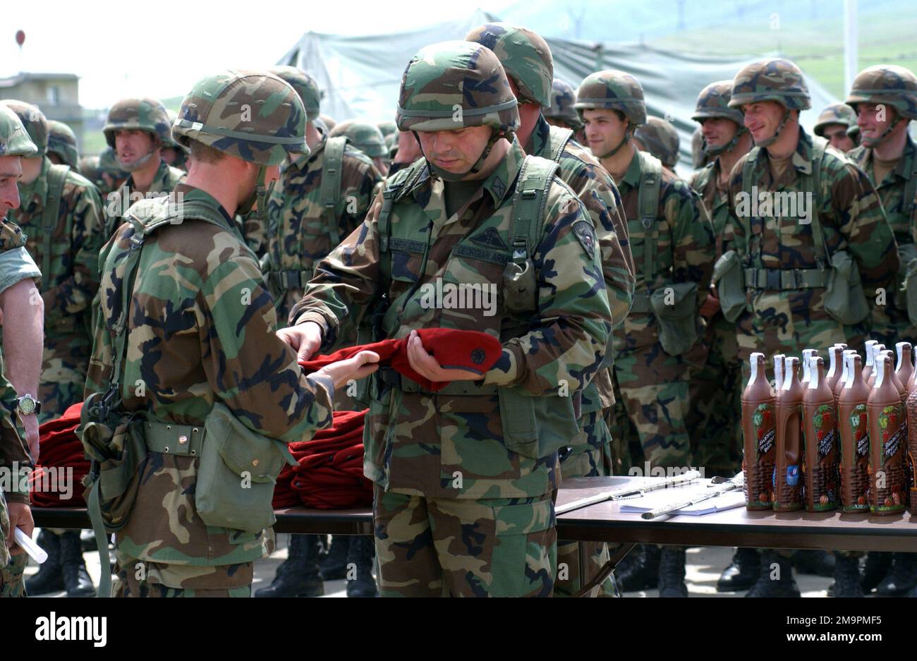 The Republic of Georgia Army Commanding Officer from the 16th Mountain ...