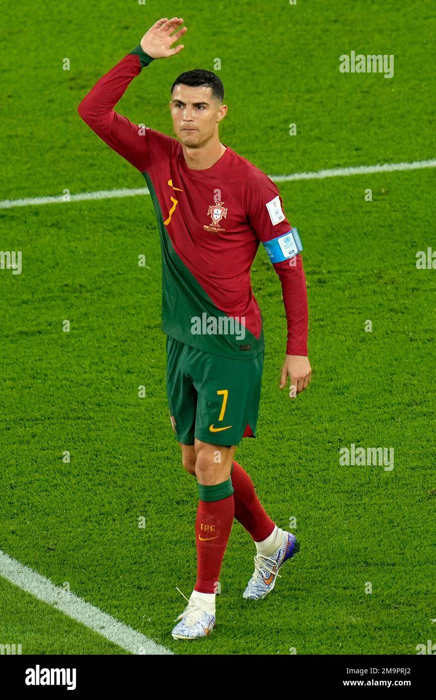 Portugal's Cristiano Ronaldo gestures during the World Cup group H ...