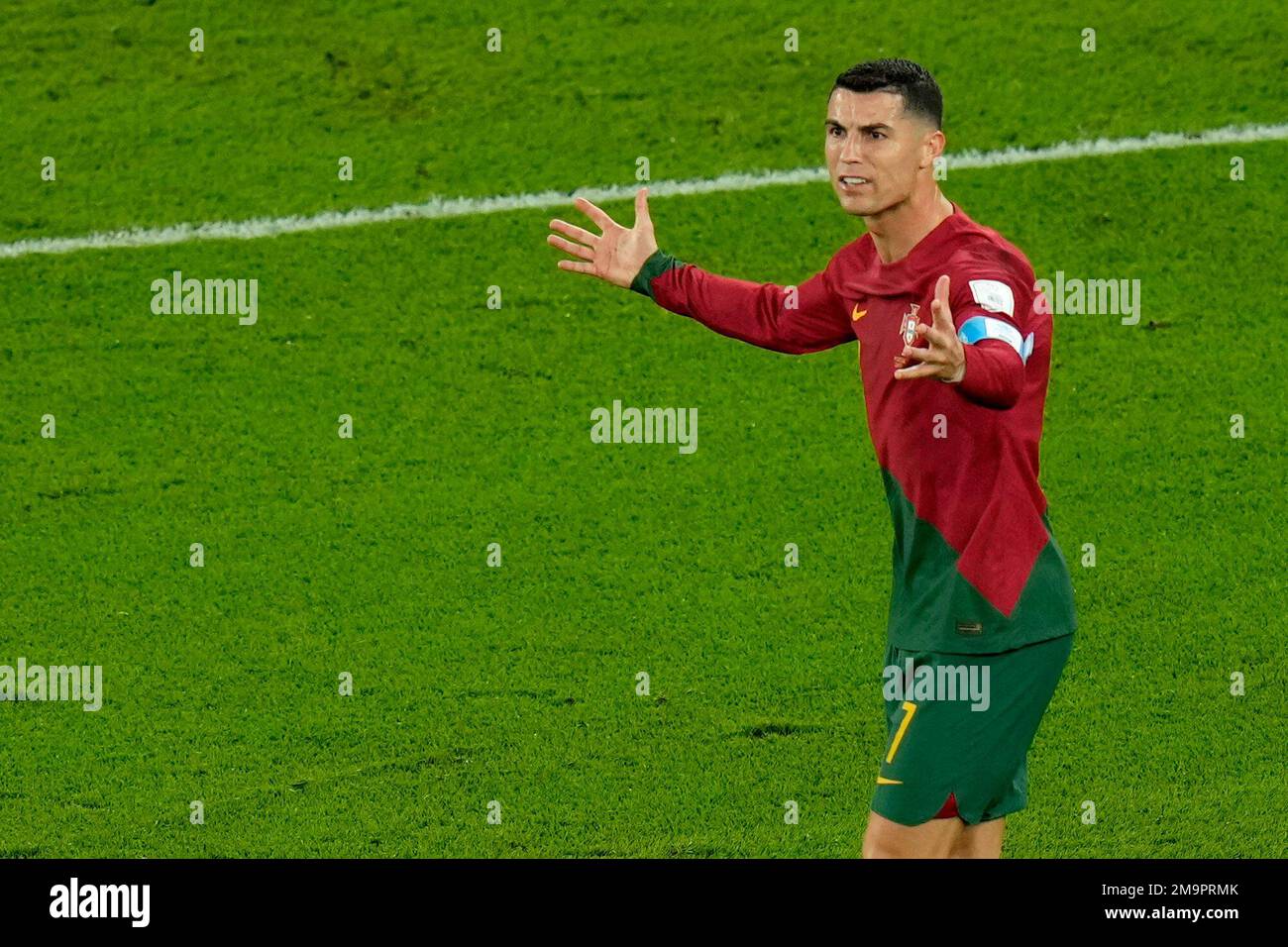 Portugal's Cristiano Ronaldo gestures during the World Cup group H ...