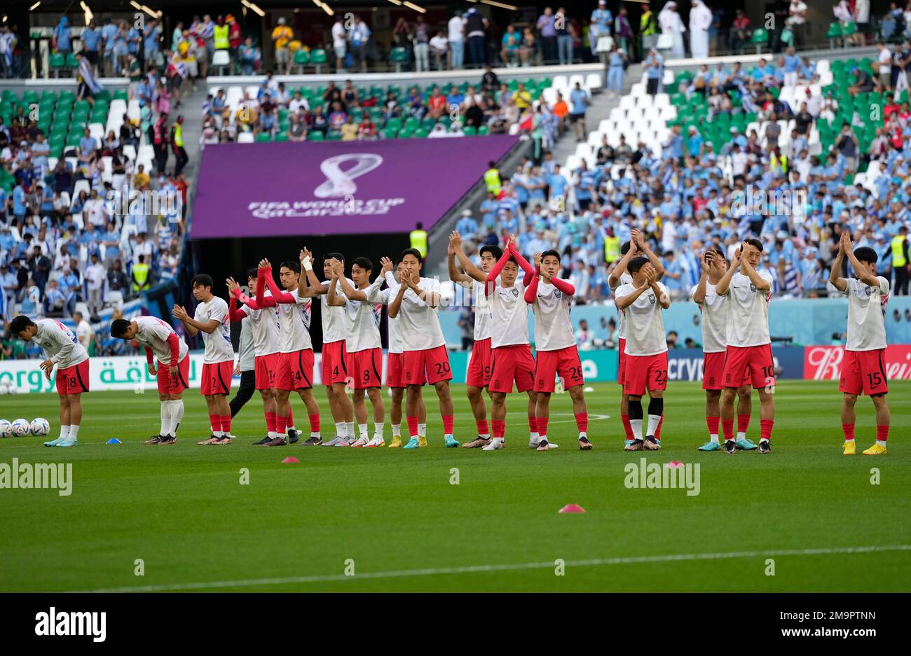 South Korea players applauds to supporters prior the World Cup group H ...