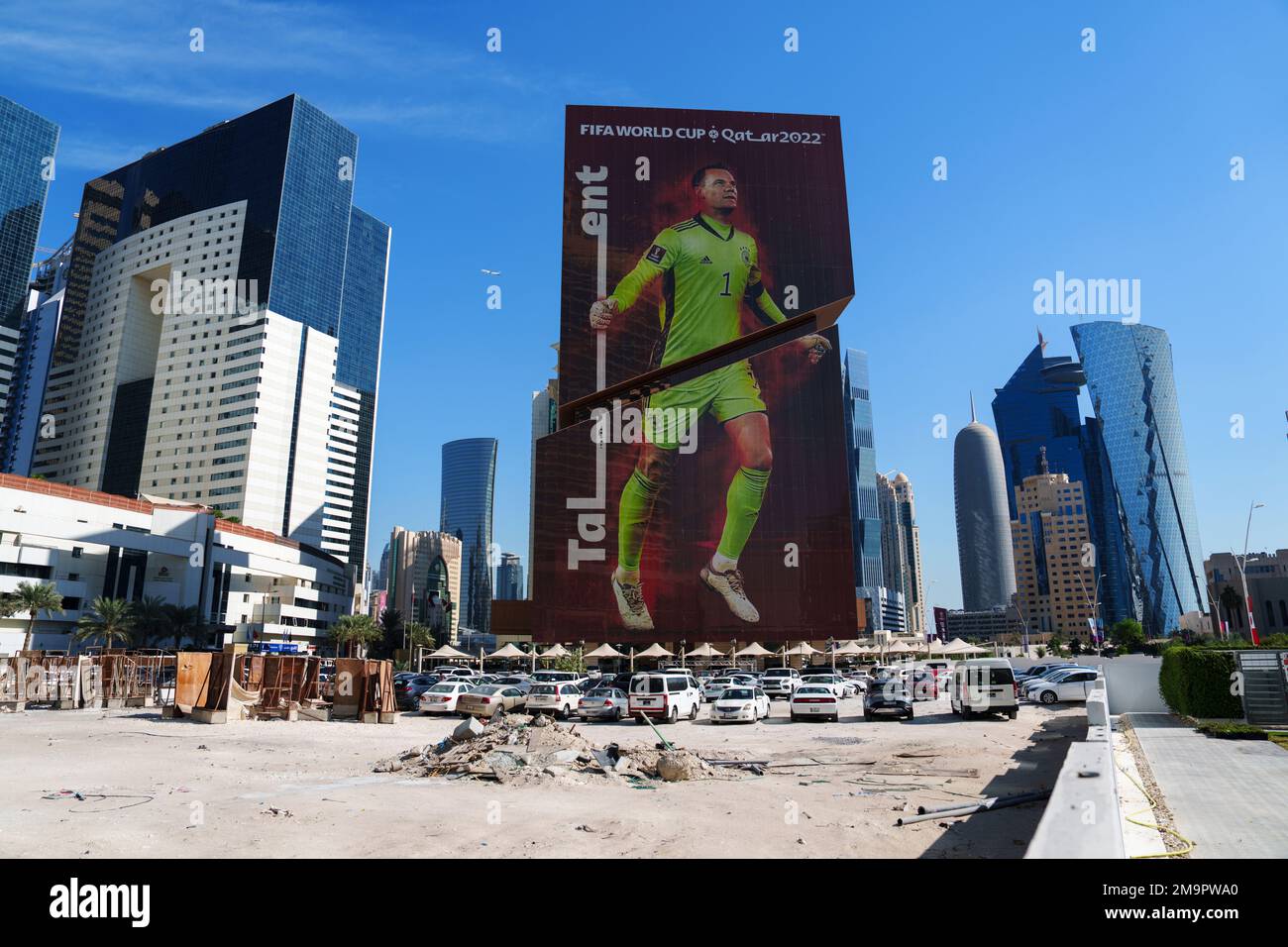 A construction cite is seen in front of a building with a Germany's ...