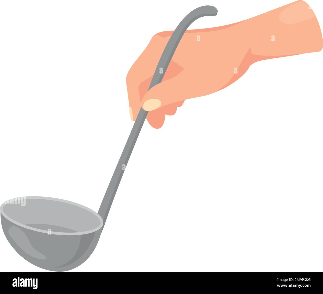 Cook holding ladle Stock Vector Images - Alamy