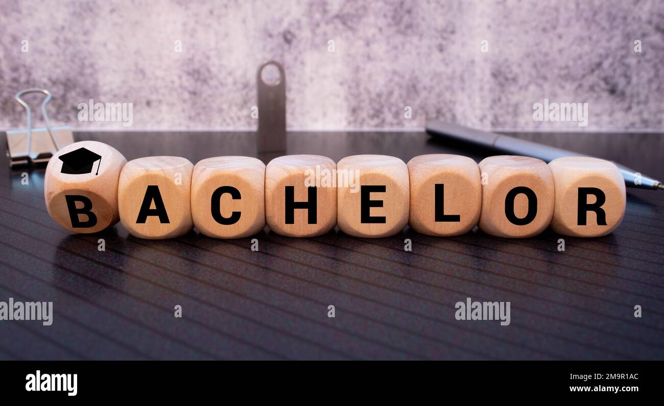 Bachelor - word from wooden blocks with letters, Bachelor men or ...