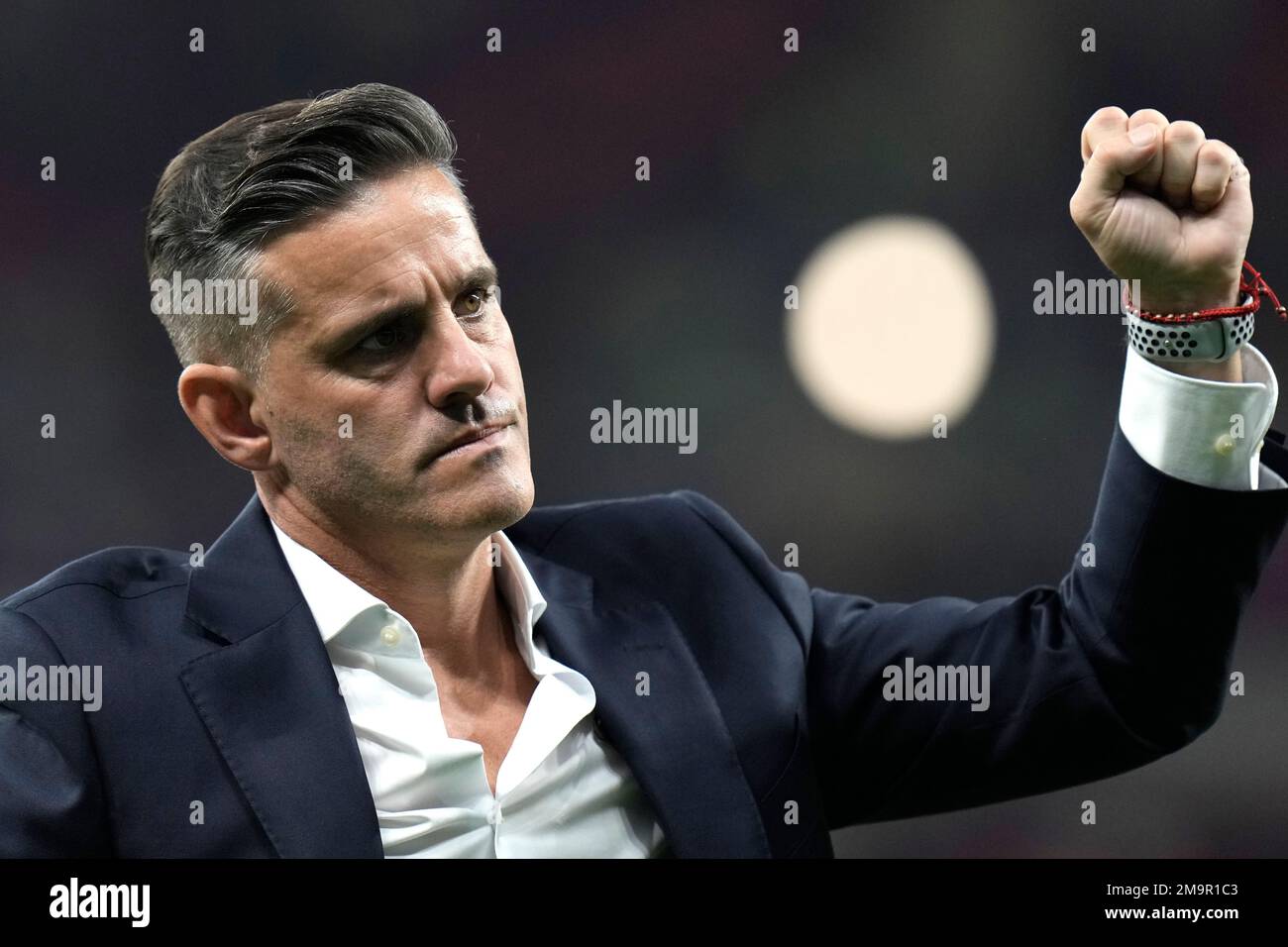 Canada's head coach John Herdman reacts at the end of the World Cup ...