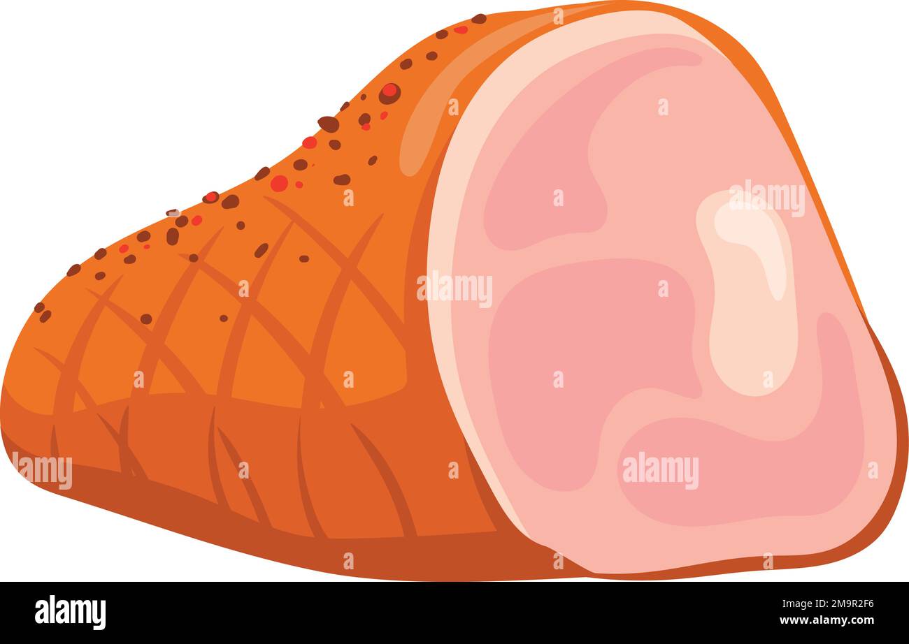 Parma ham cartoon icon. Smoked pork leg isolated on white background Stock Vector Image & Art ...