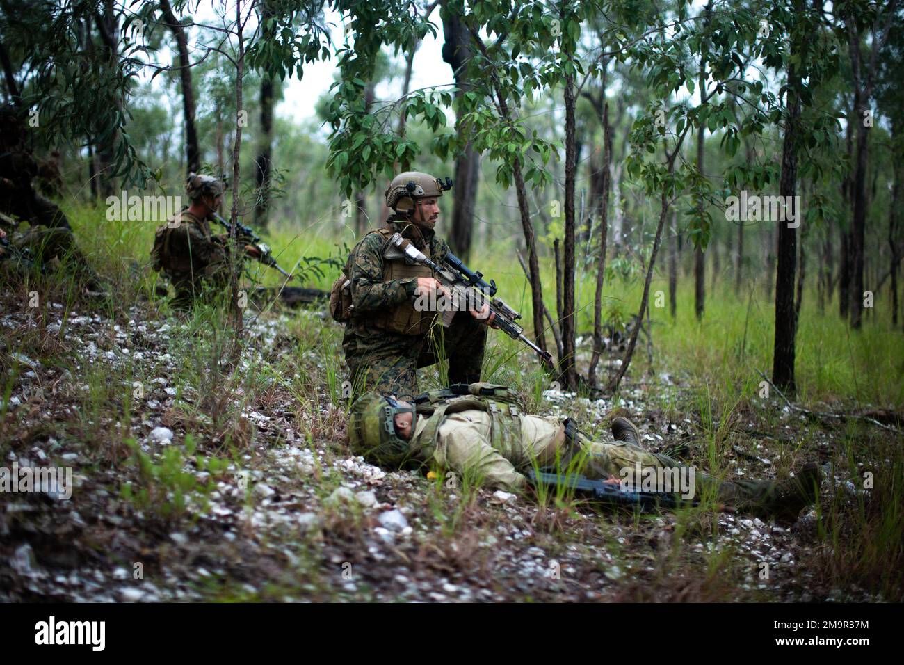 A U.S. Marine with 3d Platoon, Lima Company, 3d Battalion, 7th Marine ...