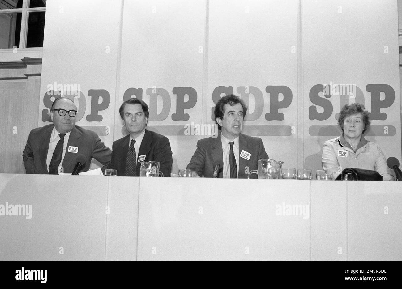 From left: Roy Jenkins, David Owen, William Rodgers, Shirley Williams ...