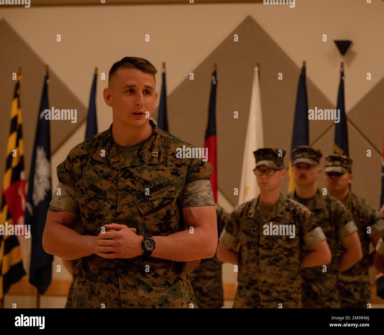 U.S. Marine Corps Capt. Jason Sander, the outgoing company commander of ...