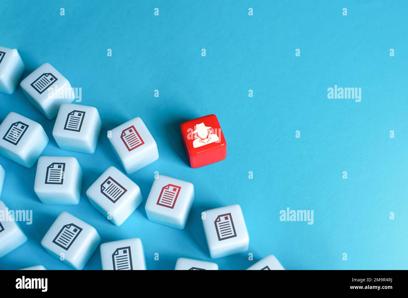 The spy gets access to the data. Threat to personal data and secret ...
